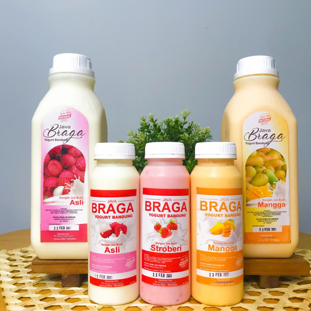 Jual Yogurt Java Braga - Dengan Buah Asli - 1Liter | Shopee Indonesia