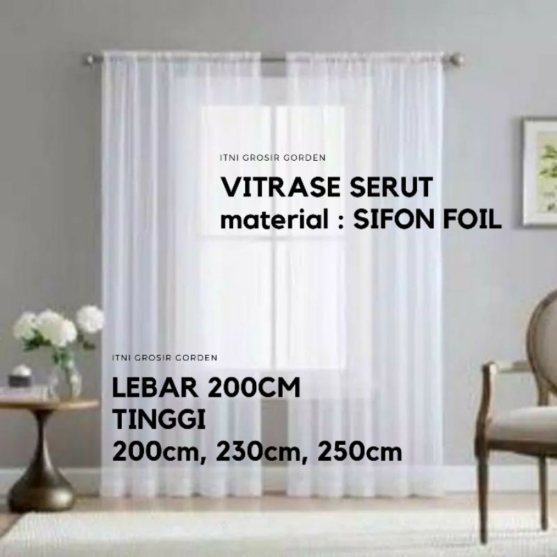 Jual it.ni VITRASE POLOS SIFON FOIL PREMIUM LEBAR 200cm Model SERUT ...