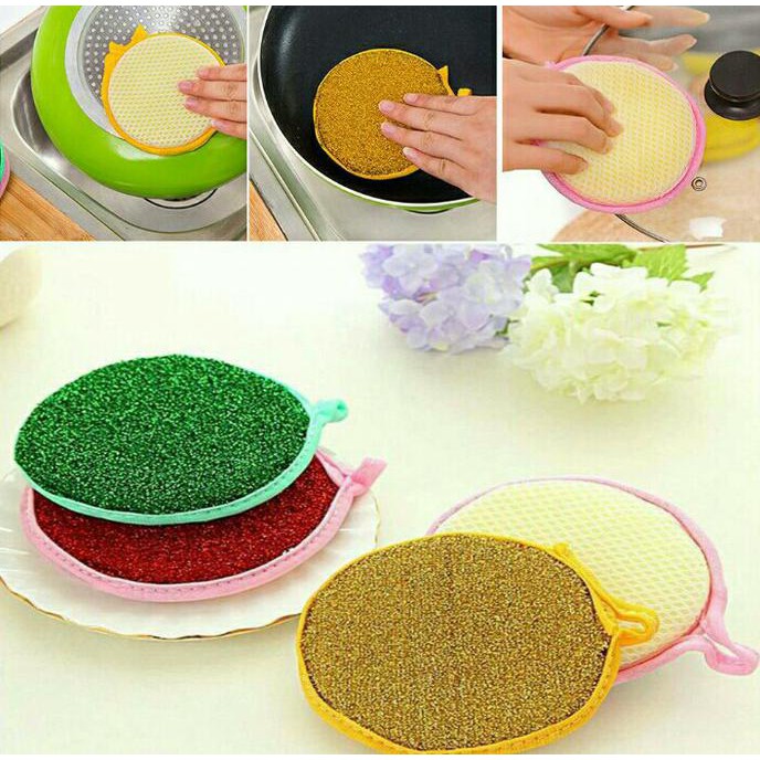 Jual Sponge Cuci Piring Peralatan Dapur Spons lucu Dua Sisi | Shopee ...