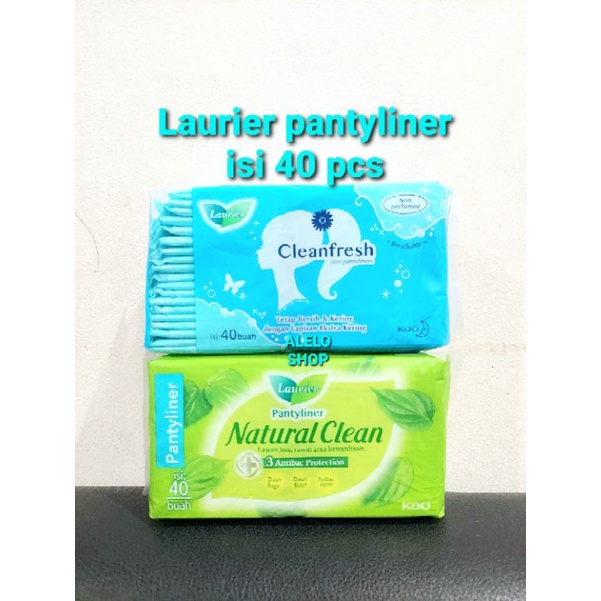 Jual Laurier pantyliner 40 clean fresh natural clean non perfumed sirih ...