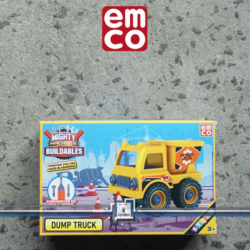 Jual Mighty Machines Buildables DUMP TRUCK Build Combine Brix Emco ...