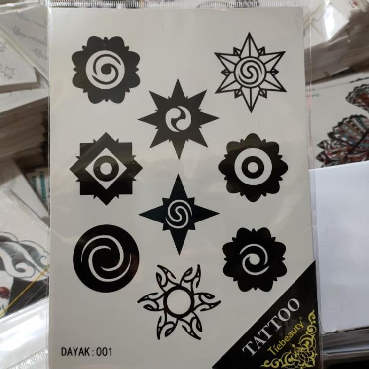 Jual [DA721] Tatto Bunga Terong Dayak ukuran 21×15cm Premium lebih ...
