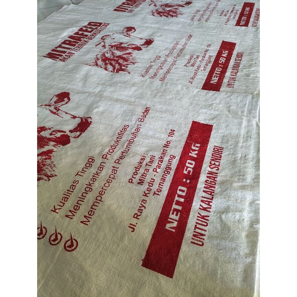 Jual karung putih 70x110cm (custom sablon 1 warna, 1 sisi) min order ...