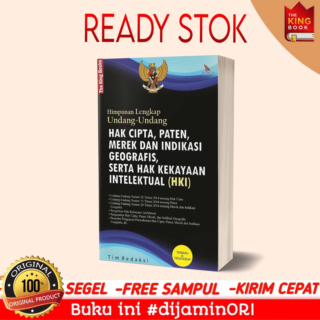 Jual Buku Himpunan lengkap Undang Undang Hak Cipta Paten Merek Dan Indikasi Geografis Serta Hak ...