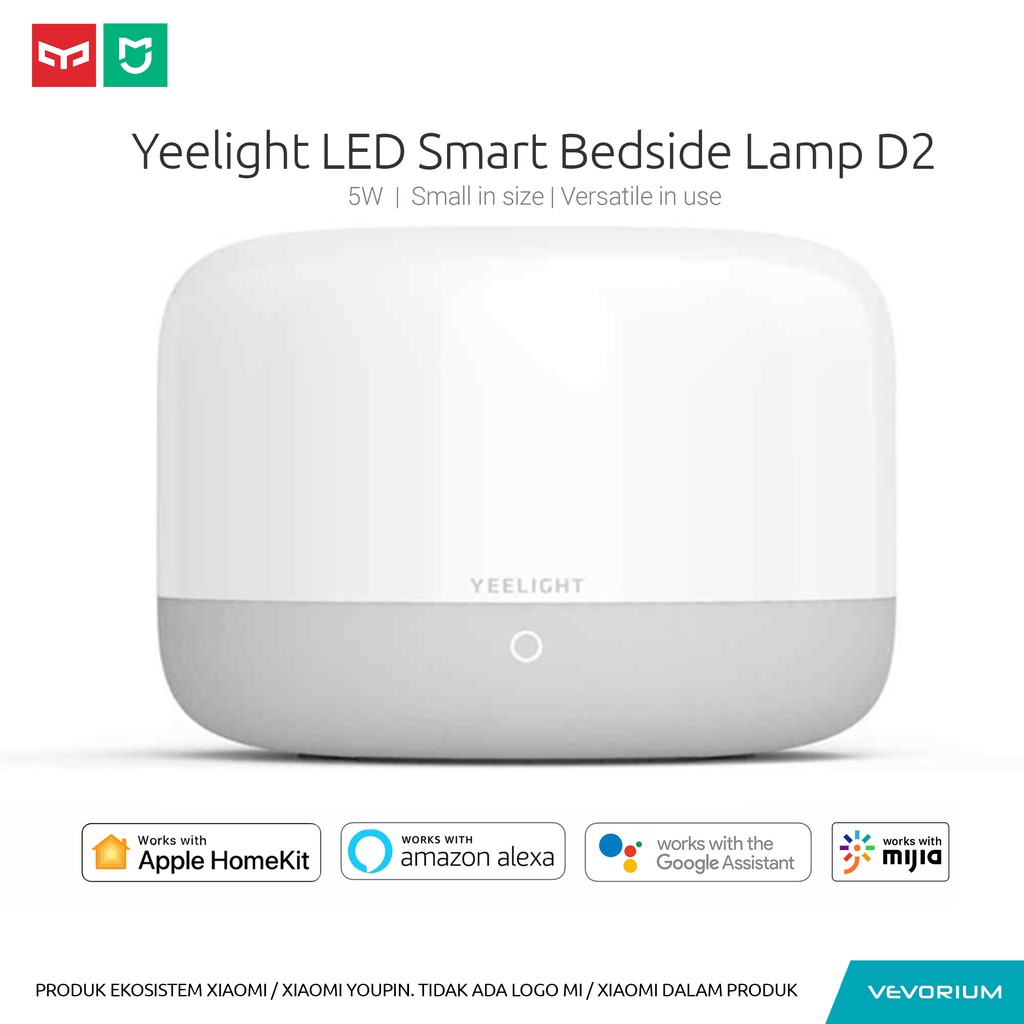 Jual Yeelight RGBW LED Smart Bedside Lamp D2 WIFI RGB Lampu Meja Tidur ...