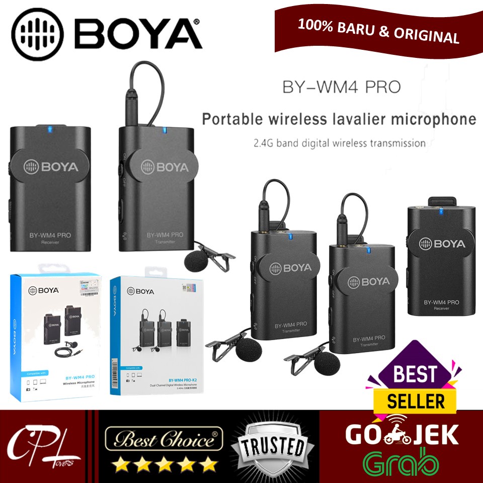 Jual BOYA BY-WM4 Pro K1 Wireless Mic Microphone for Camera & Smartphone/BOYA BY-WM4 Pro K2 ...
