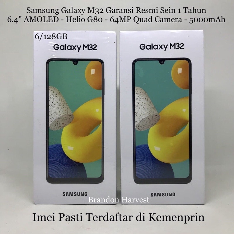 Jual Samsung Galaxy M32 [6GB+128GB] Helio G80 - 64MP Quad Camera - 6.4" Super AMOLED - 5000mah ...
