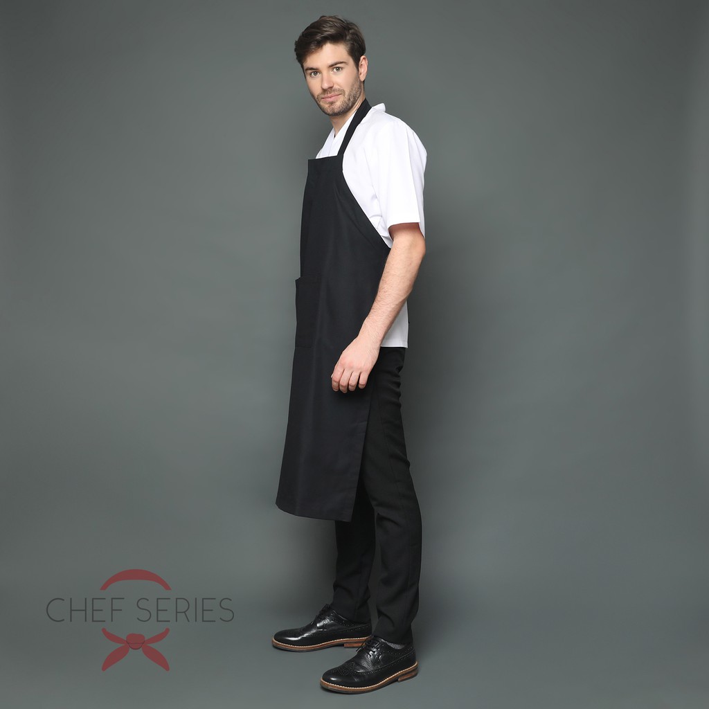 Jual Chef Series Basic Full Panjang Apron Plus - Hitam | Shopee Indonesia