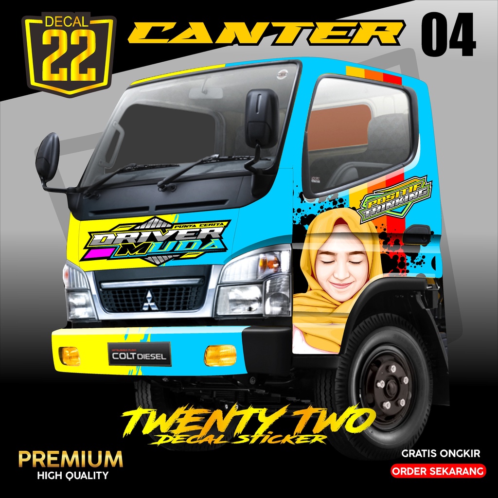 Jual STIKER TRUK CANTER /DECAL STIKER TRUK CANTER /STIKER MOBIL TRUK ...
