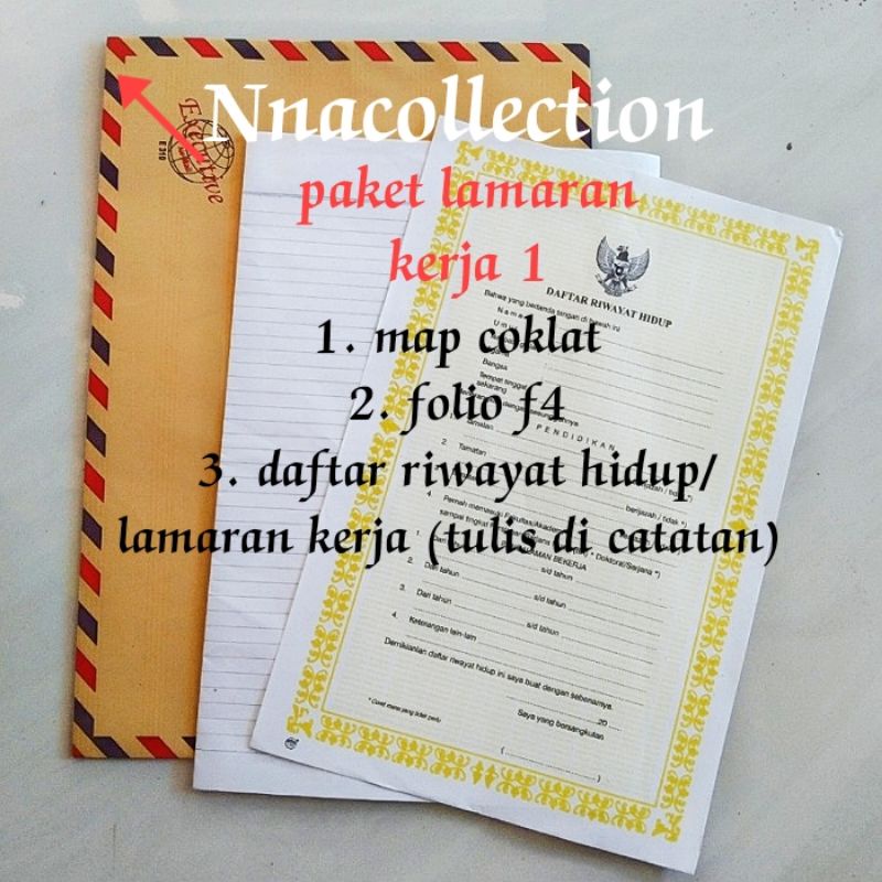 Jual PAKET LAMARAN KERJA MURAH ISI MAP COKLAT DOUBLE FOLIO F4 DAFTAR ...