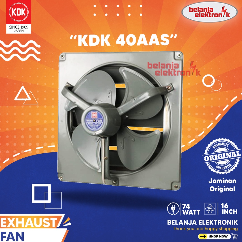 Jual EXHAUST FAN INDUSTRIAL KDK 40AAS 16 INCH DINDING HEXOS | Shopee ...