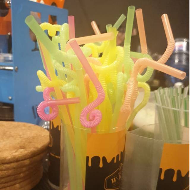 Jual Sedotan ulir spiral funky straw isi 50 pcs | Shopee Indonesia