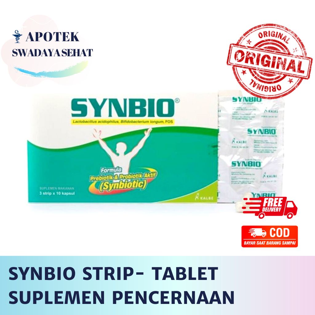 Jual SYNBIO Strip - Suplemen Prebiotik Probiotik Per Tablet Pencernaan ...