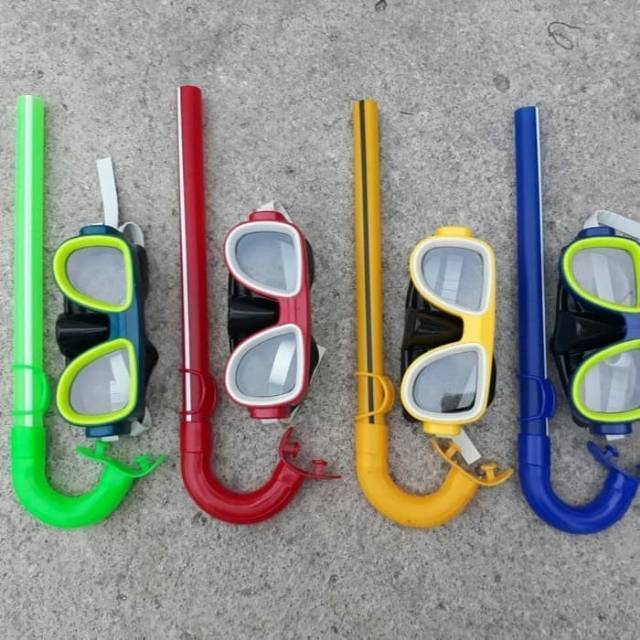 Jual Kacamata Renang Plus Selang Anak ( alat selam, set snorkeling ...