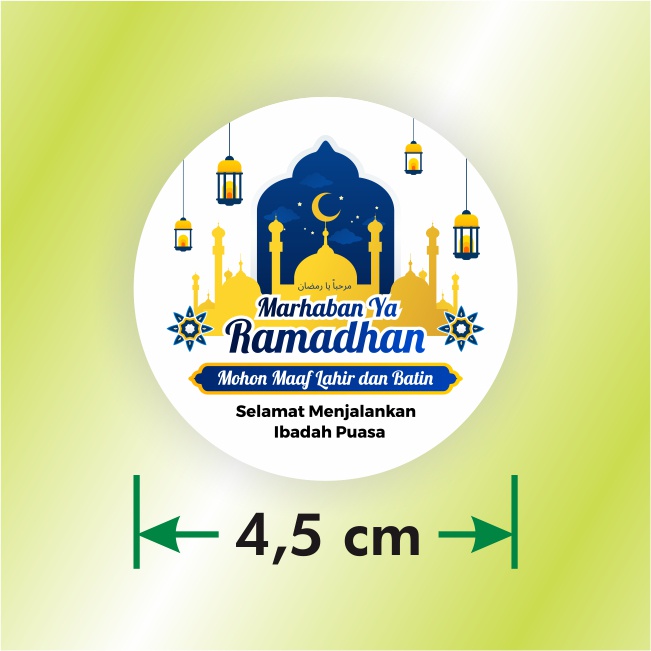 Jual Sticker Label Marhaban ya Ramadhan Stiker Selamat Menunaikan ...