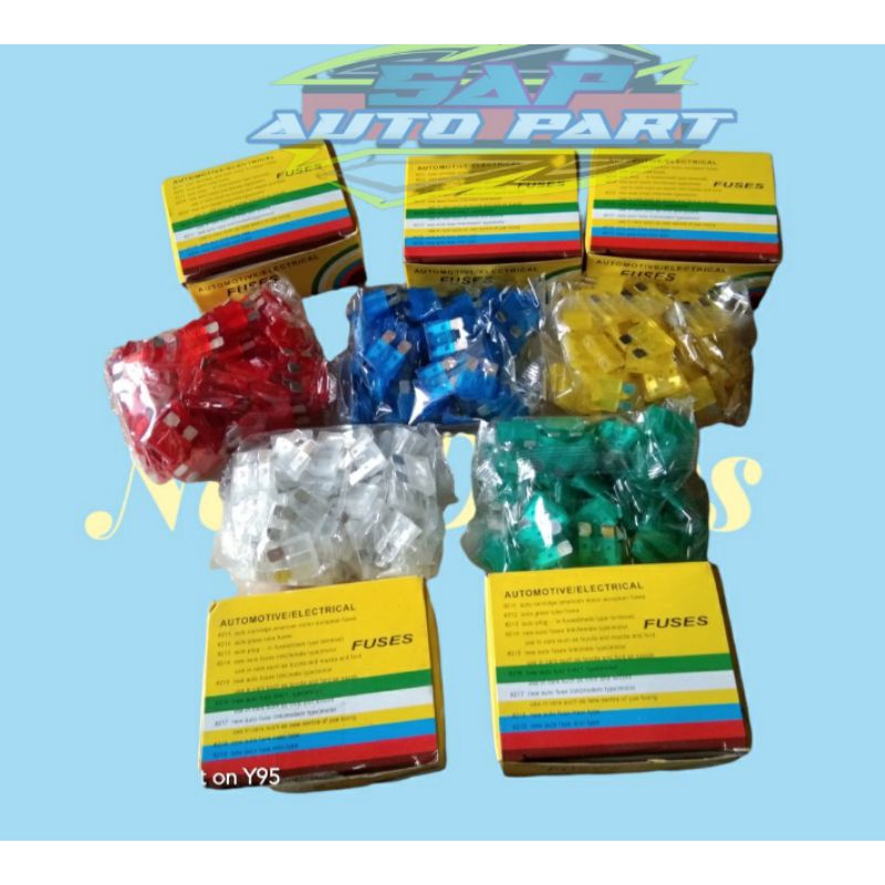 Jual SIKRING DX SEKRING MOBIL 10A/15A/20A/25A/30A 1 kotak ISI (100pcs ...