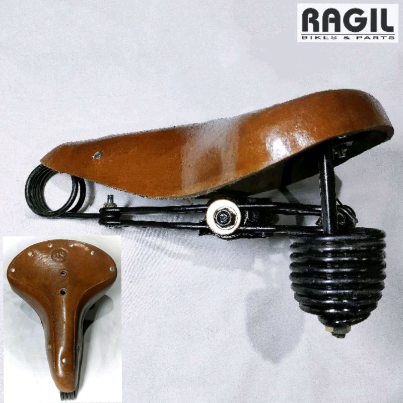 Jual SADEL GELUNG KULIT SEPEDA ONTHEL 28 ONTEL JENGKI COKLAT PIR SEDEL ...