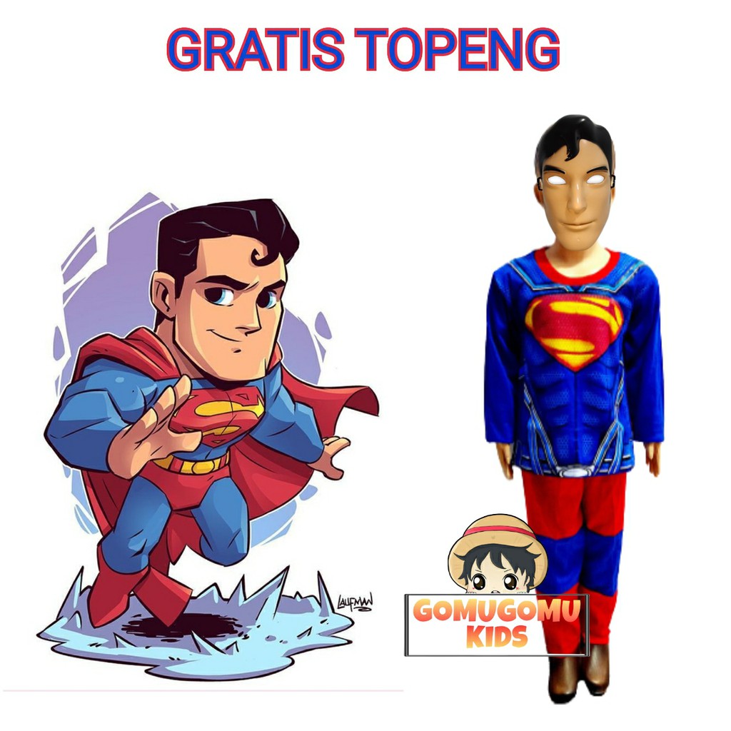 Jual Kostum Superhero Anak Model Superman Gratis Topeng | Shopee Indonesia