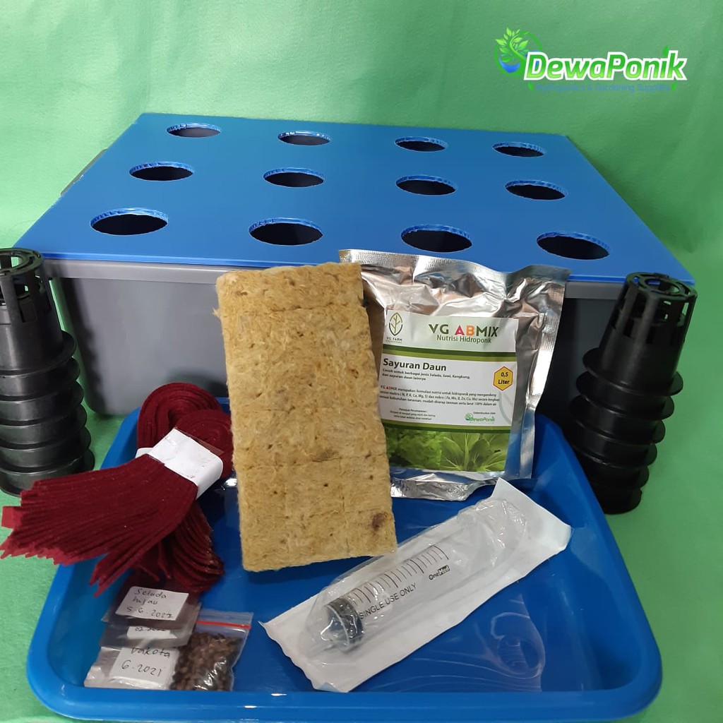 Jual PAKET HIDROPONIK 12 LUBANG 1 BAK | SET HIDROPONIK | HIDROPONIK ...