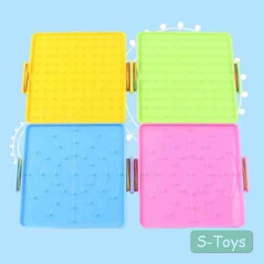 Jual Mainan Montessori Double Sided Geoboard Geo Board Satuan Mainan ...