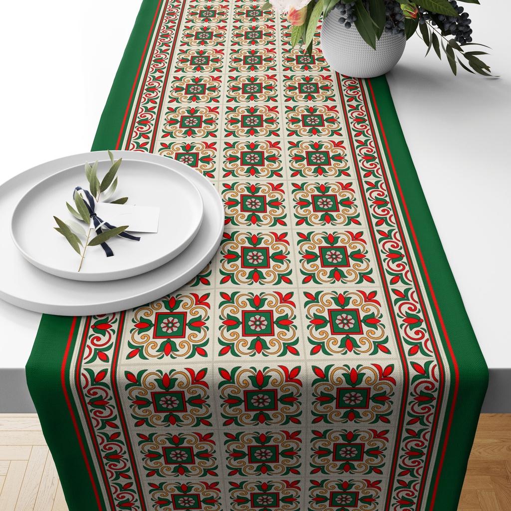 Jual Table Runner Taplak Meja Motif Bohemian Turkish Maroko Arabic ...