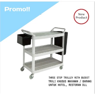 Jual Three step trolley with bucket troli makanan di hotel dan restoran ...