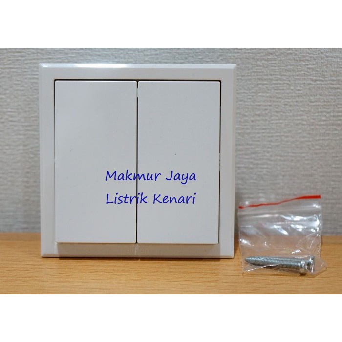 Jual Simon Saklar Sakelar Double Dobel 2 gang 1 arah E3 IB Inbow ...