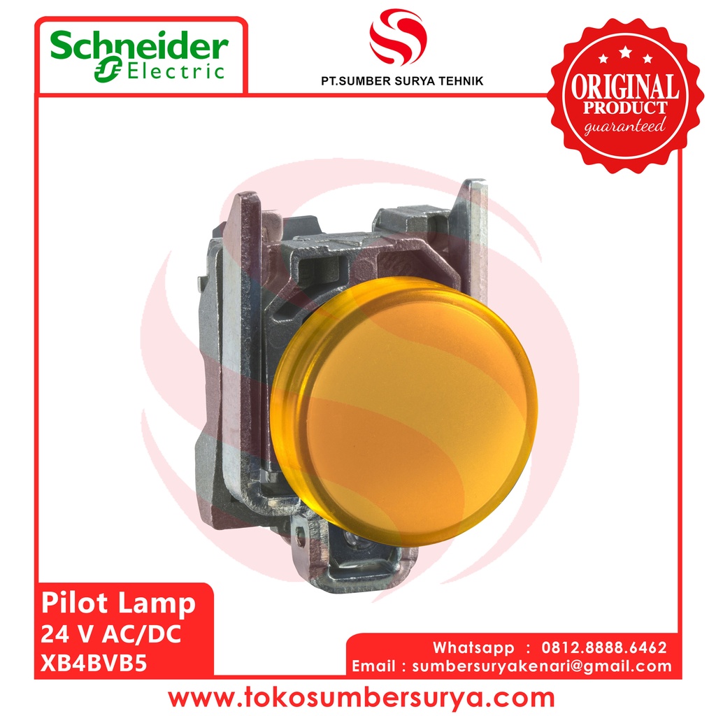 Jual Pilot Lamp Warna Jingga Saklar Listrik ON OFF SNI XB4BVB5 Asli Ori ...