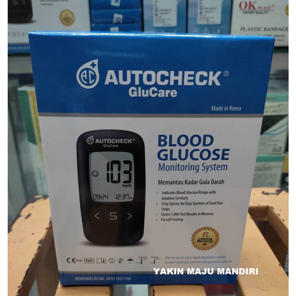 Jual Autocheck Glucare / Alat Cek Gula Darah Autocheck Glucare Blood ...
