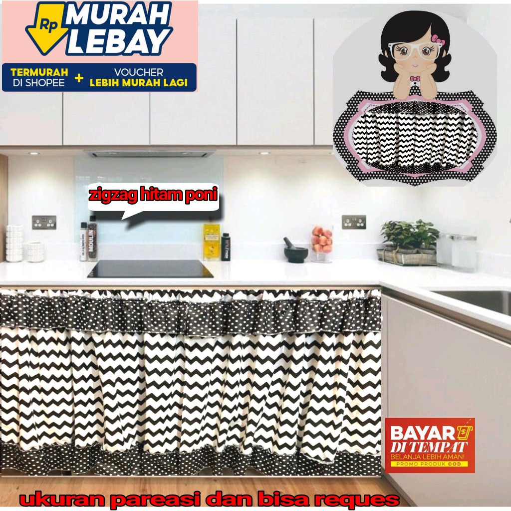 Jual penutup kolong dapur | hordeng kolong | kolong meja | kolong dapur ...