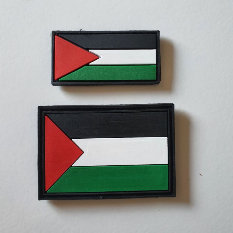 Jual PATCH RUBBER SATU SET BENDERA PALESTIN BESAR DAN KECIL/TEMPELAN ...