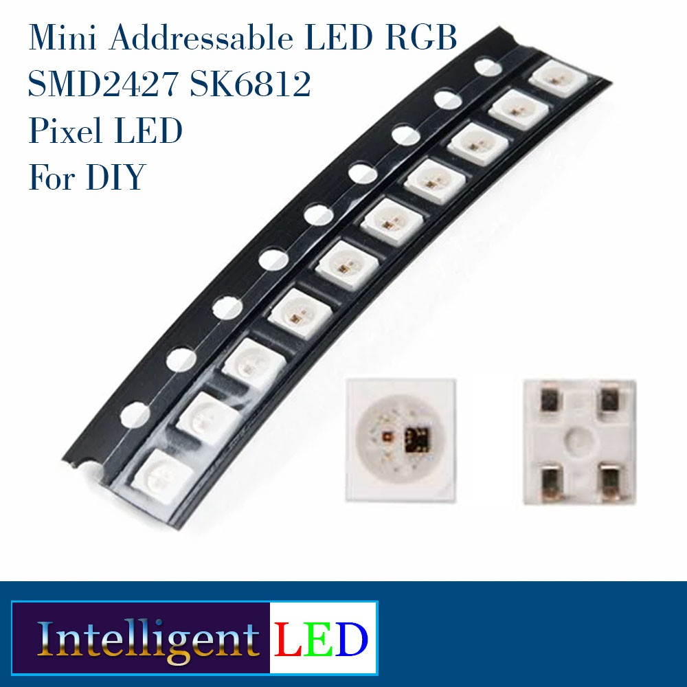 Jual Mini Addressable LED RGB SMD 2427 SK6812 Pixel LED For DIY ...