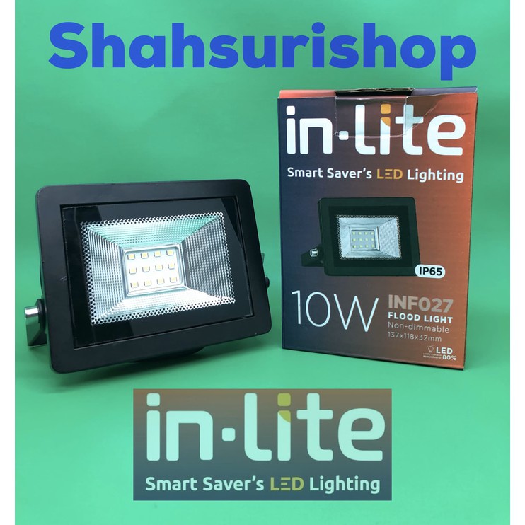 Jual IN-LITE LAMPU SOROT LED INLITE 10W 10 W 10 WATT FLOODLIGHT INF027 ...