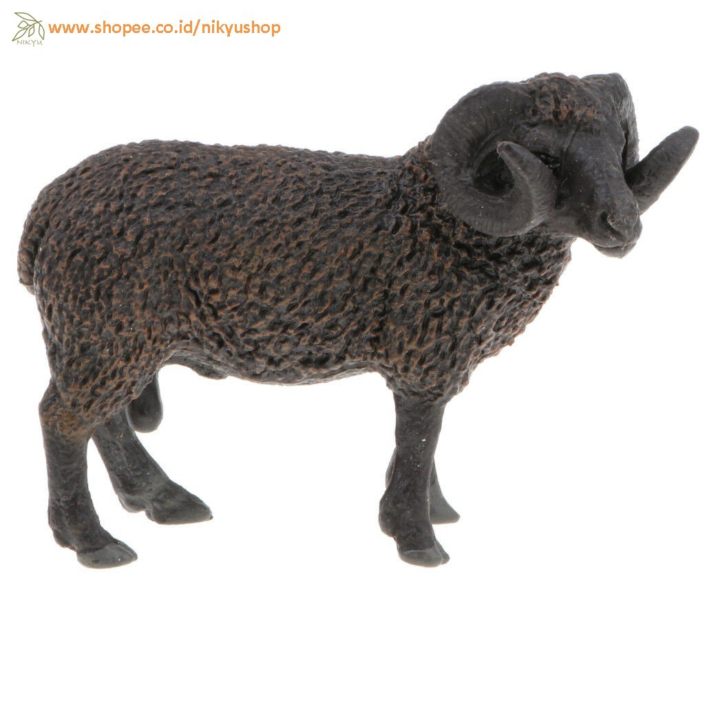 Jual [Nikyushop] Mainan Edukasi Pajangan Koleksi Hewan Black Sheep Ram ...