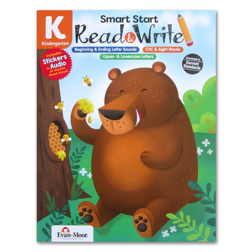 Jual EVAN MOOR SMART START READ & WRITE KINDERGARTEN (INCLUDES STICKERS ...