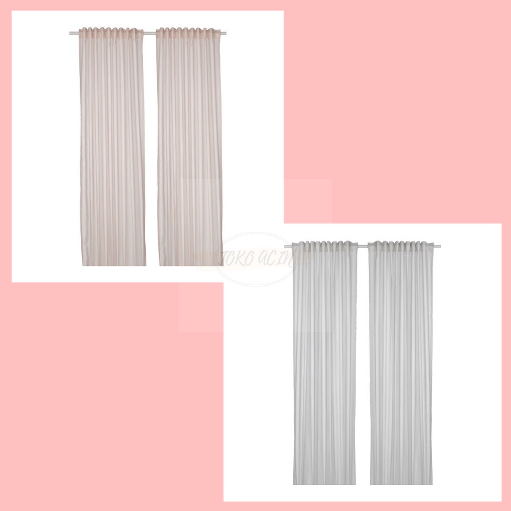 Jual BYMOTT Gorden 1 pasang uk 120x250 cm, gorden tipis, gorden salur ...