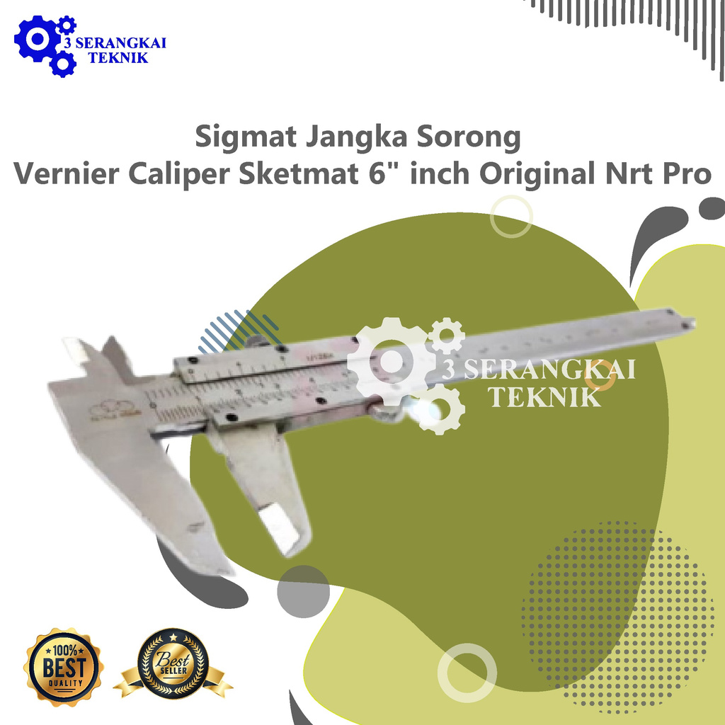Jual Sigmat Jangka Sorong Vernier Caliper Sketmat 6" inch Original Nrt Pro | Shopee Indonesia