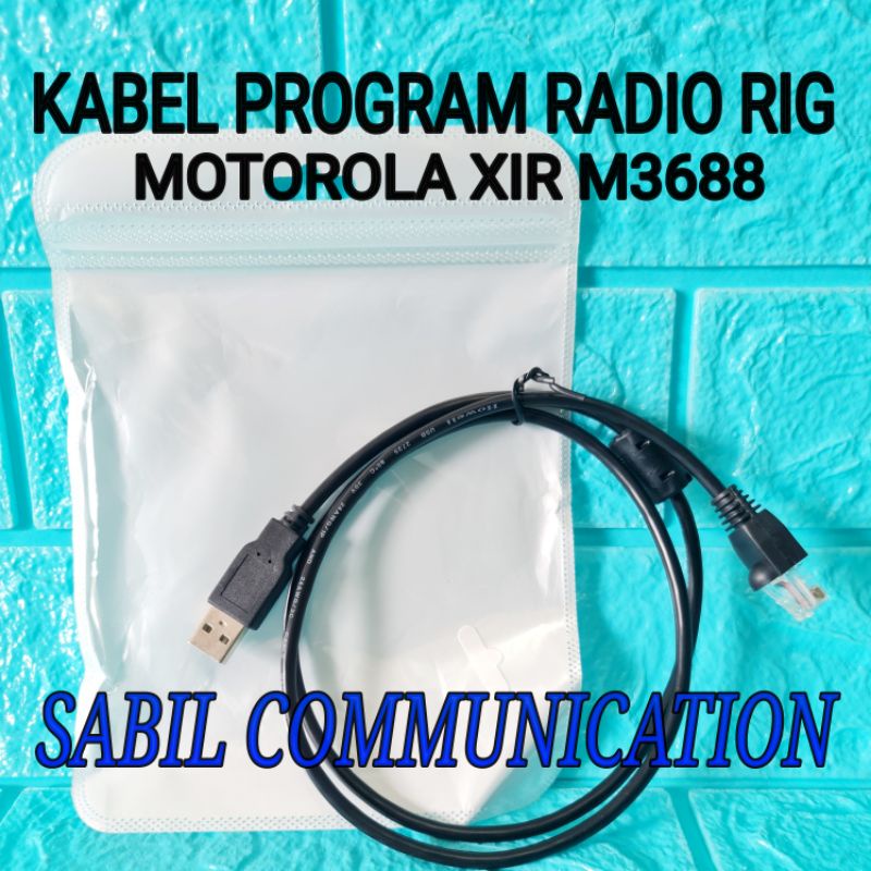 Jual KABEL PROGRAM RADIO RIG MOTOROLA XIR M3688 RIG DIGITAL / KABEL ...