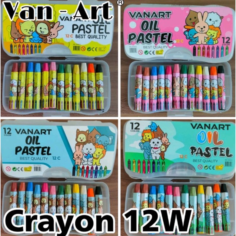 Jual crayon murah 12 warna oil paster | Shopee Indonesia