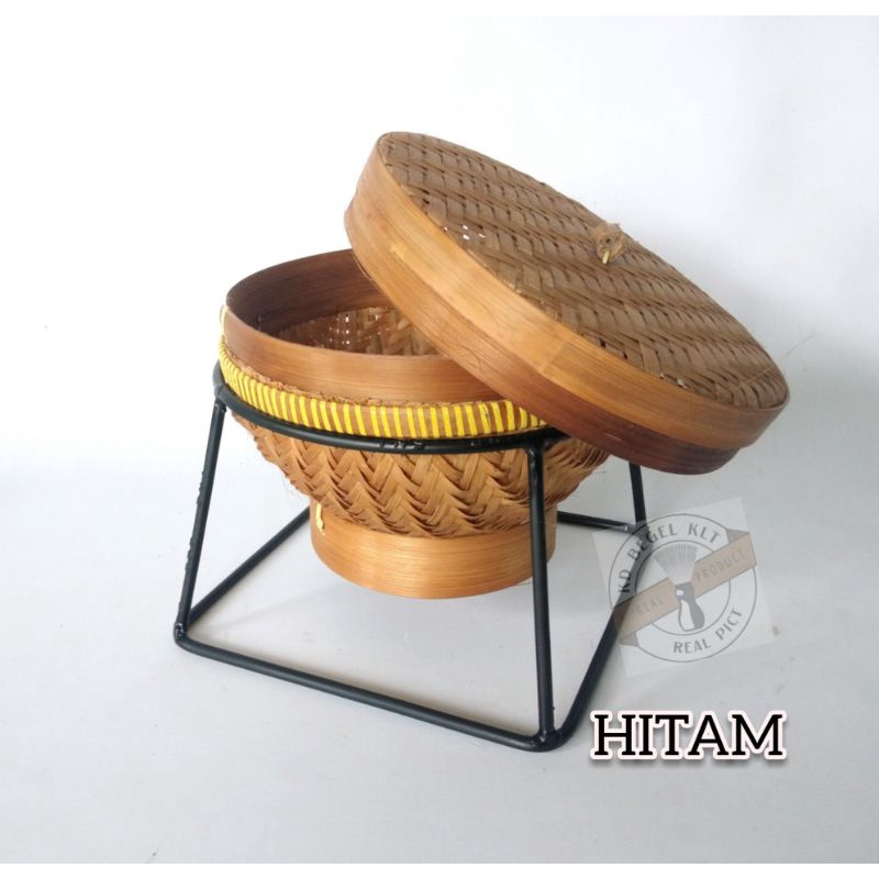 Jual Standing Wakul Nasi Bambu 25cm/ SET STANDING+WAKUL (JUMBO) /Ceting ...