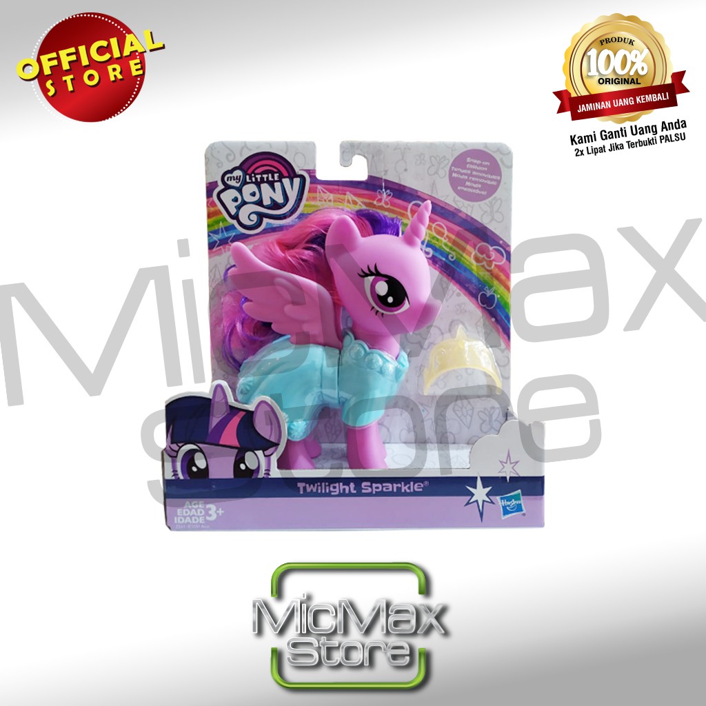 Jual My Little Pony Snap on Fashion Twilight Sparkle Dress Up | Shopee ...