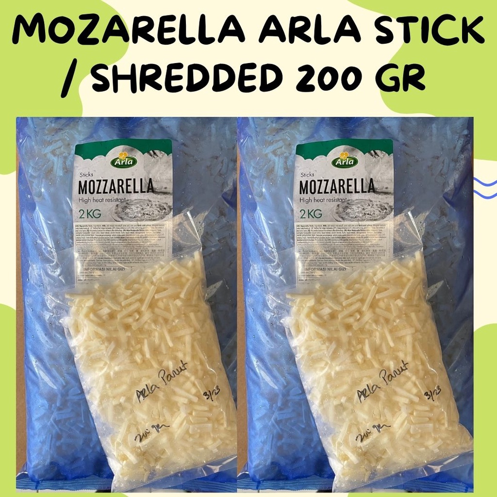 Jual Arla Mozarella Stick 200 GR / Mozarella Shredded / Mozarella Parut ...