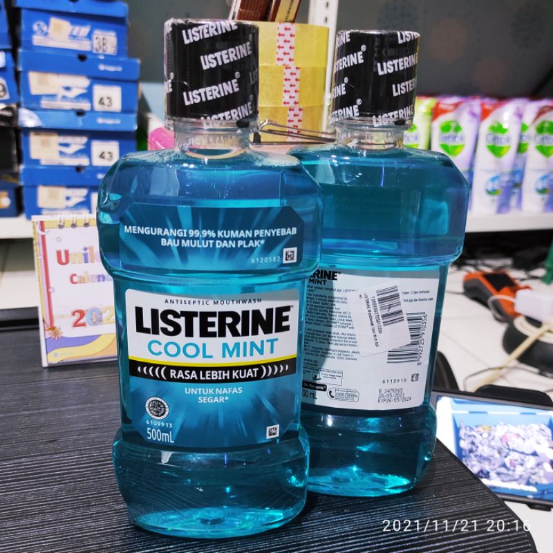 Jual Listerine Cool Mint 500ml Anti Septic Mouthwash Obat Kumur Rasa ...