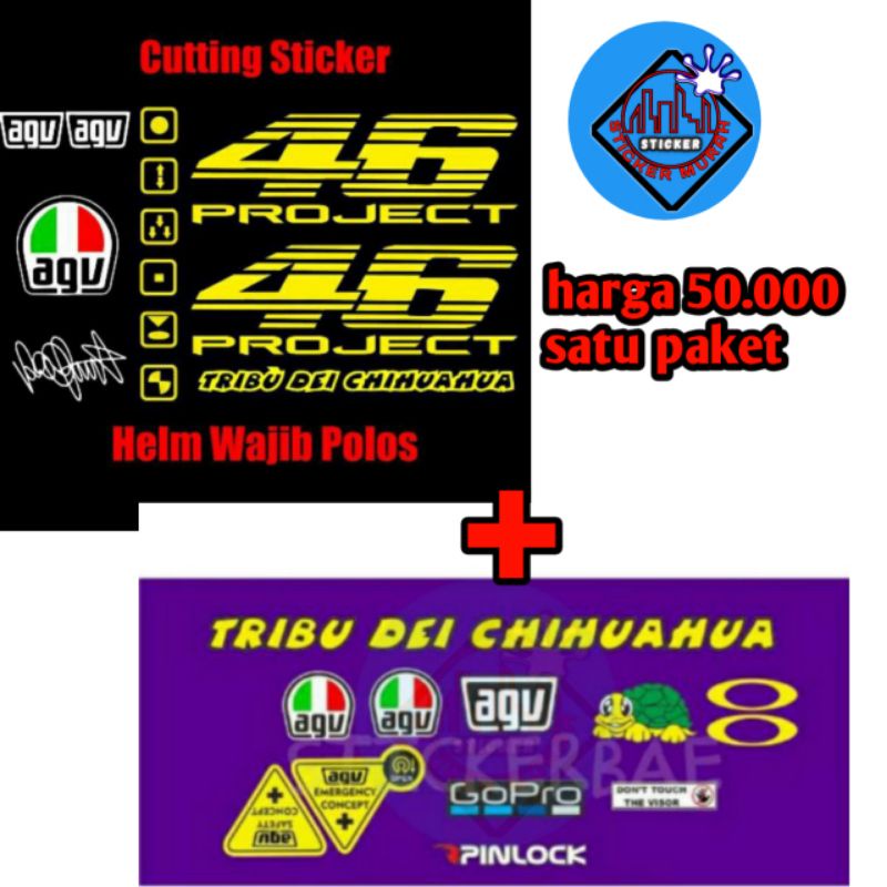 Jual Sticker cutting, stiker 46 project +visor satu paket murah ...