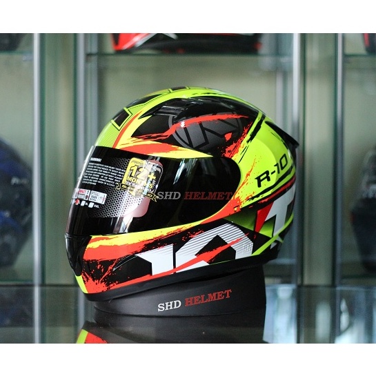 Jual Helm Full Face KYT R10 Motif Seri 2 Black Yellow KYT Full Face ...