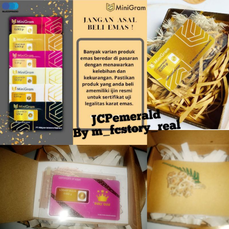 Jual Jcp Emas Antam mini asli 99,99% sertifikat babygold | Shopee Indonesia