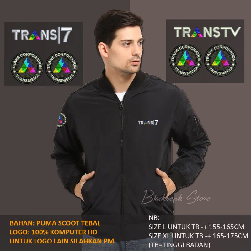 Jual jaket transcorp trans tv premium tv 7 fb vision studio | Shopee ...
