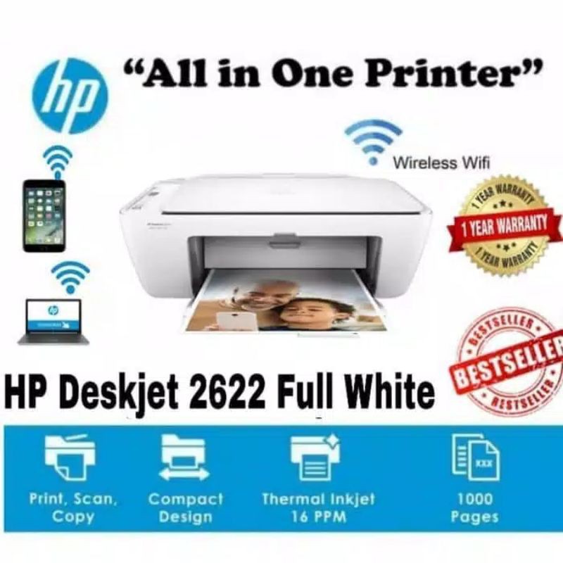 Jual Printer HP Deskjet Ink Advantage 2622 All-in-One Print-Scan-Copy ...