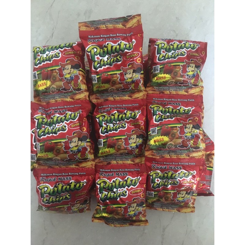 Jual POTATO CHIPS KERIPIK MASS RENTENGAN SNACK JADUL CAMILAN LAMA MURAH ...
