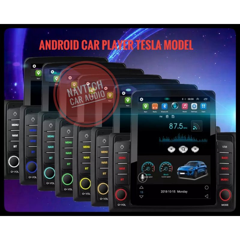 Jual Head unit android universal 9.7 inch Tesla model / vertikal screen ...